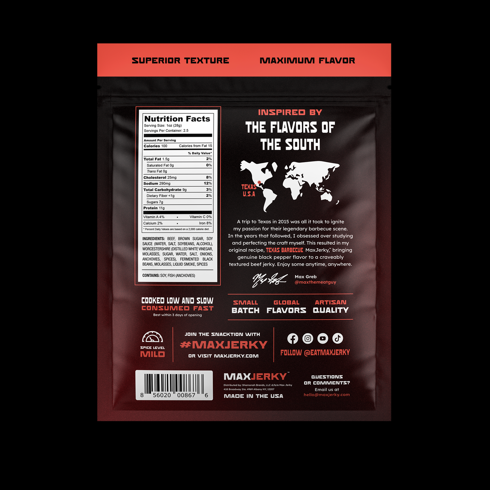 Texas Barbecue Beef Jerky – maxjerky